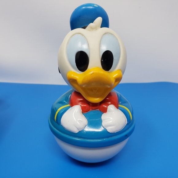 Toys | Disney Donald Duck Baby Roly Poly Toy Figurine Vintage | Poshmark